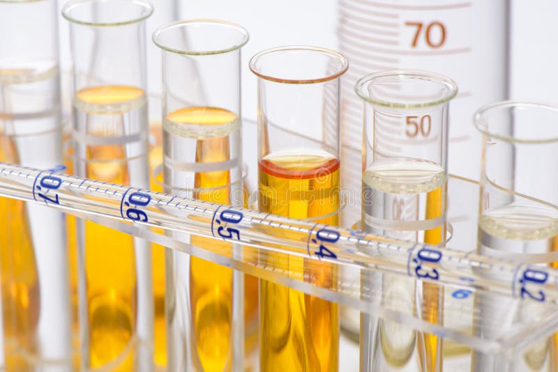 Experiment in Chemical Lab with Liquid in Test Tube Stock Image - Image ...