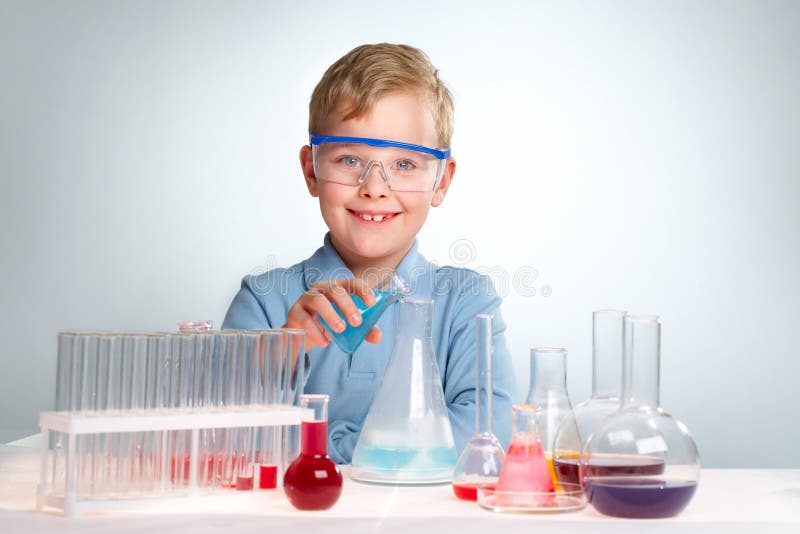 Experiment stock image. Image of positive, flask, glassware - 33211639