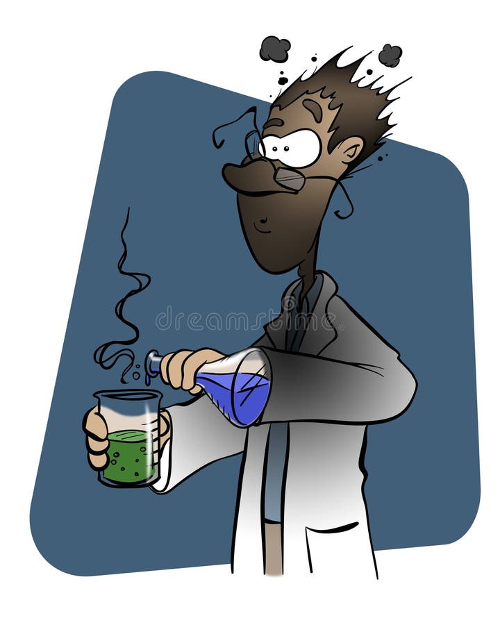 Experiment Gone Wrong stock illustration. Illustration of humorous ...