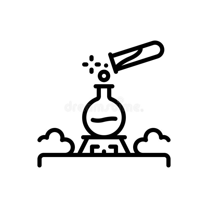 Black Line Icon for Experiment, Chemistry and Test Stock Vector ...