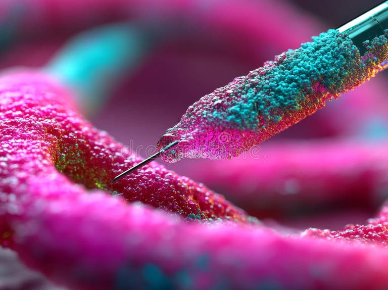 During an Experiment in the Lab, a Scientist Pipettes Samples into a ...