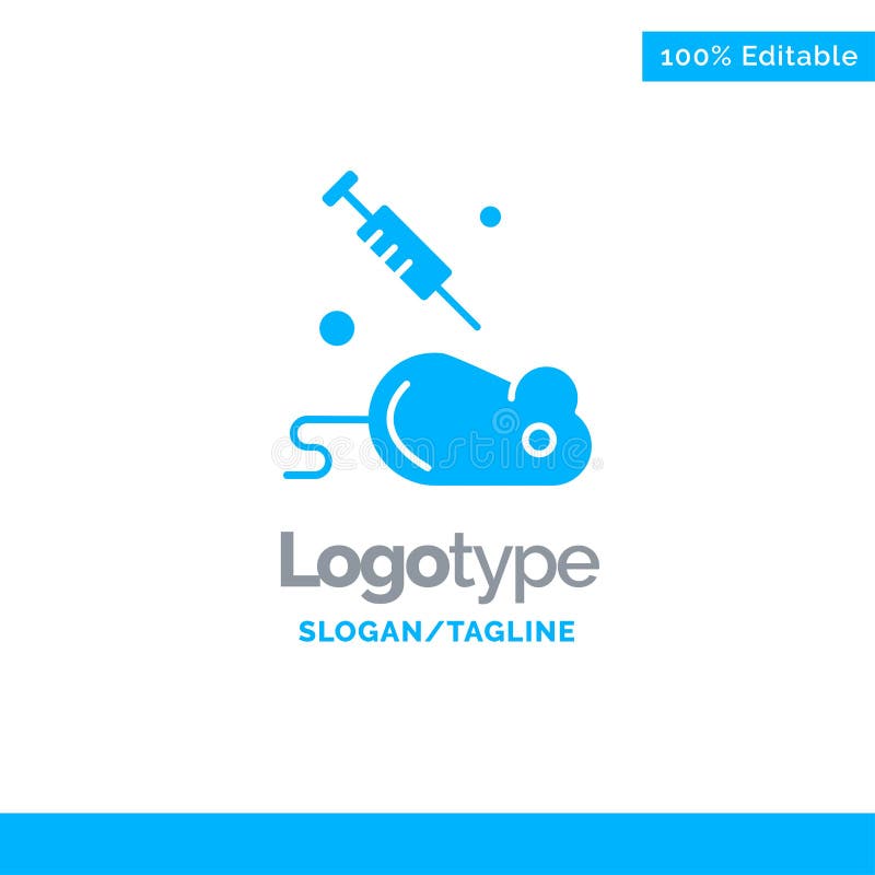 Experiment, Laboratory, Mouse, Science Blue Solid Logo Template. Place ...