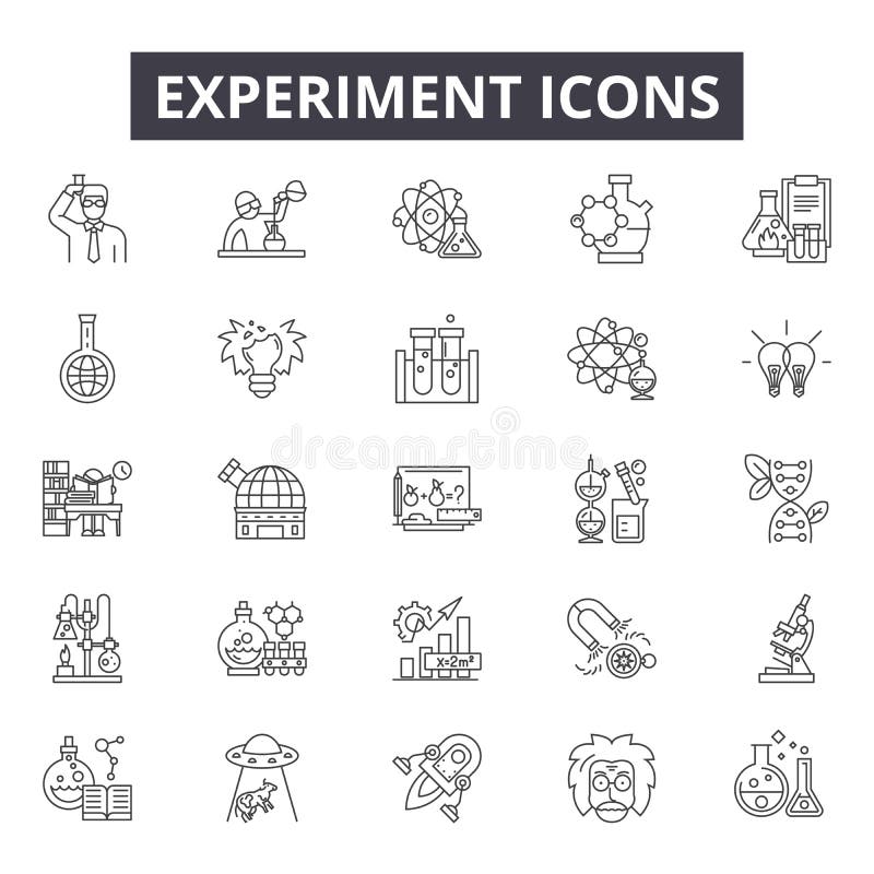 Experiment Line Icons for Web and Mobile Design. Editable Stroke Signs ...