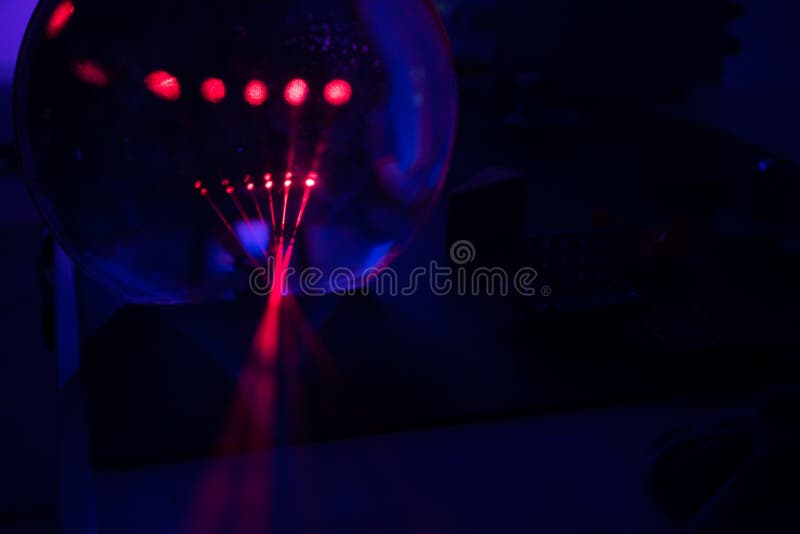 Experiment with Red Laser in Optics Lab Stock Photo - Image of optic ...