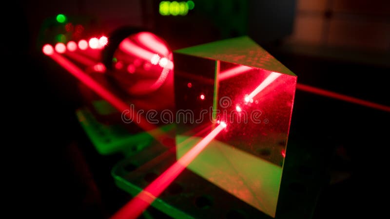 Laser experiment stock photo. Image of green, spark, physics - 18566436