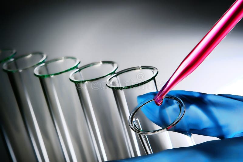 Experiment in Science Research Lab Stock Photo - Image of pipette ...