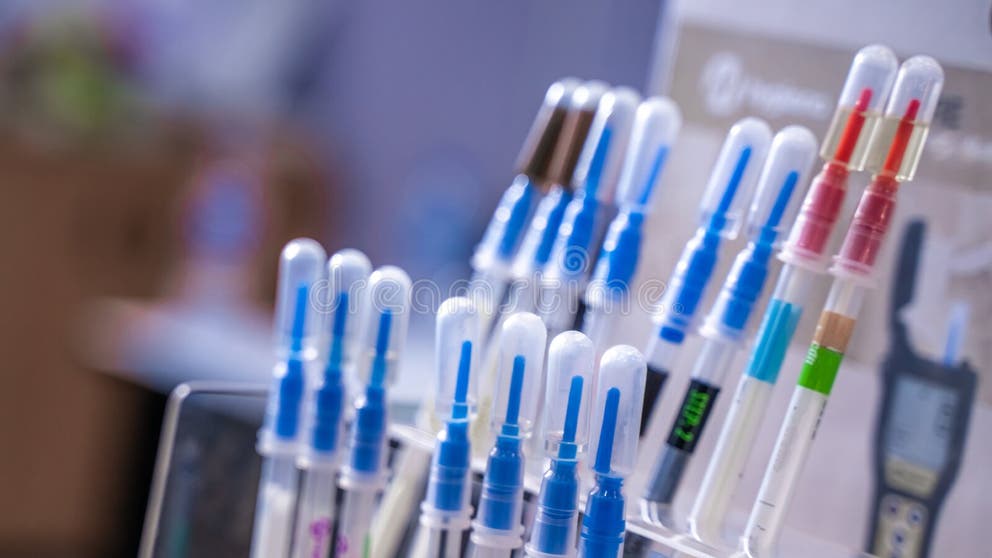 Experiment Tool Set in Science Laboratory Stock Photo - Image of fluid ...