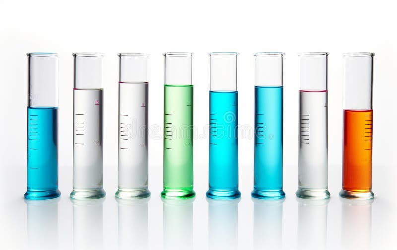 Experiment Tools on White Background Stock Illustration - Illustration ...