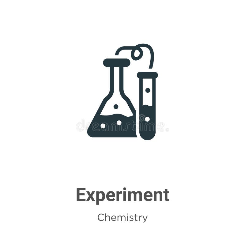 Experiment Vector Icon on White Background. Flat Vector Experiment Icon ...
