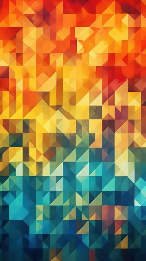 Experiment with Warm and Cool Colors in Abstract Art AI Generated Stock ...