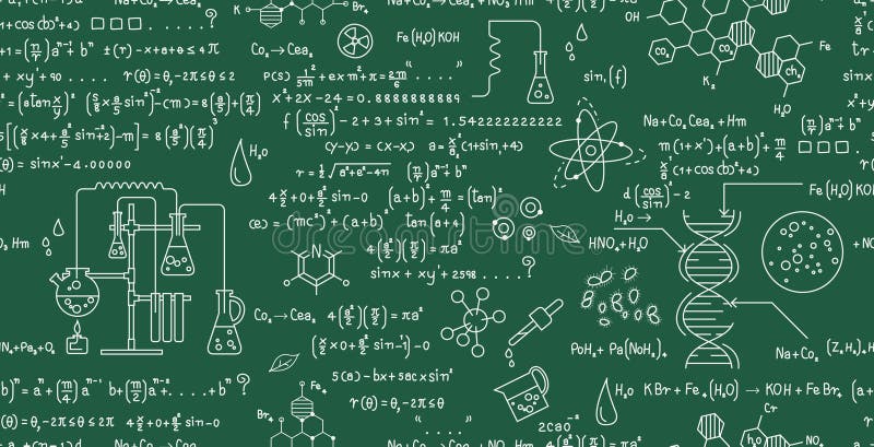 Chemical and Science Formula Background. Stock Vector - Illustration of ...
