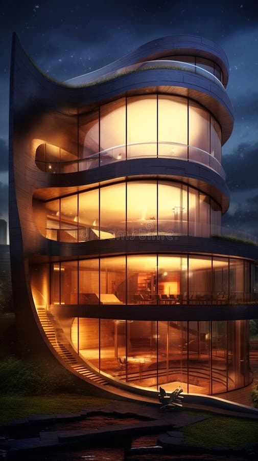 Experimental Architecture Design Creative Pure Lux, Generative AI Stock ...