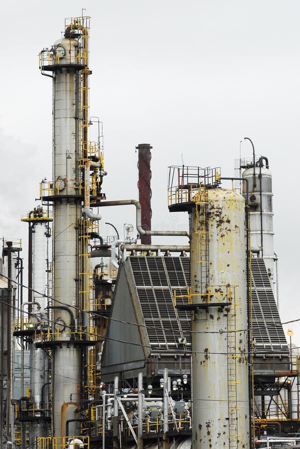 Experimental Cross Processing Stock Photo - Image of pipeline, chimneys ...