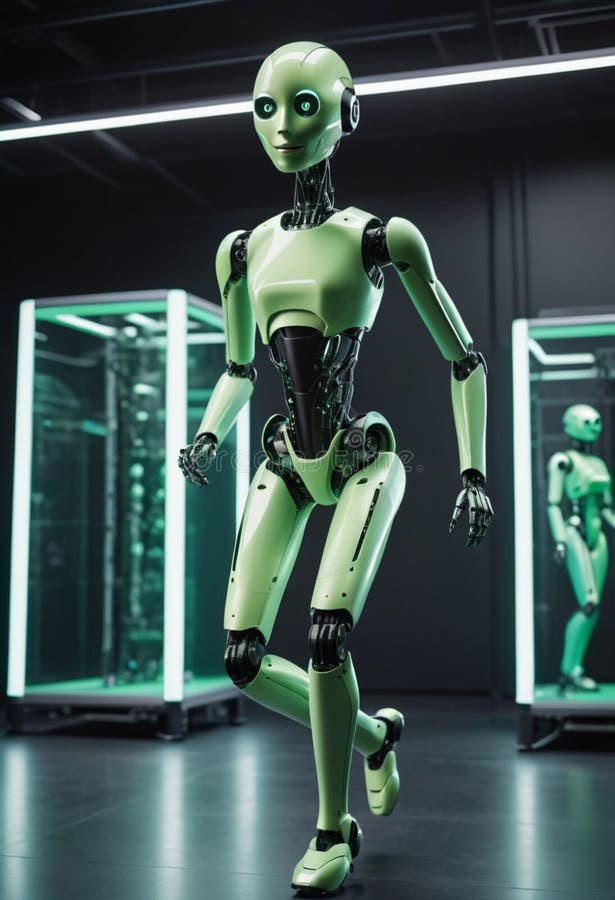 Experimental Green Runner Robot is Tested in a Laboratory Stock ...