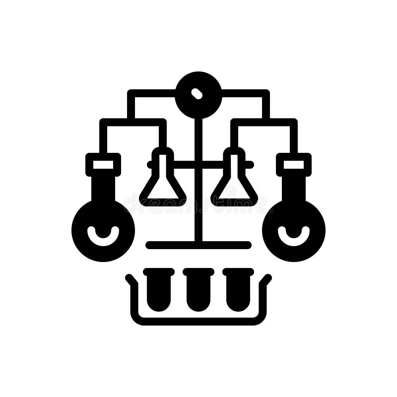 Black Solid Icon for Experimental, Exploratory and Beaker Stock Vector ...