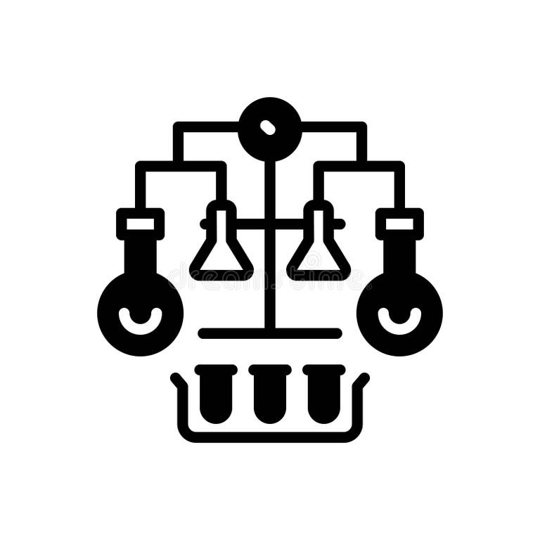Black Solid Icon for Experimental, Exploratory and Beaker Stock Vector ...