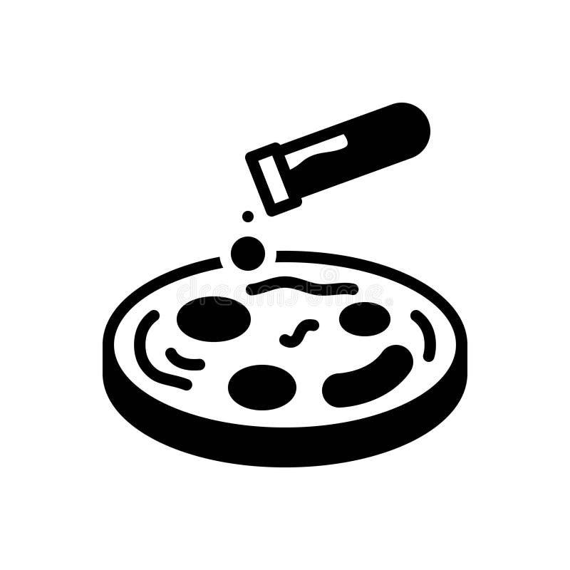 Black Solid Icon for Experimental, Test and Research Stock Vector ...