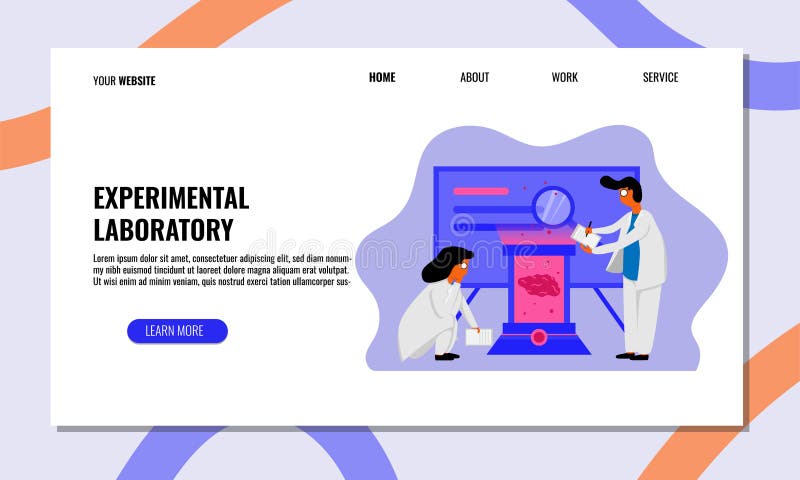 Experimental Laboratory Flat Illustration.Concept of Landing Page ...