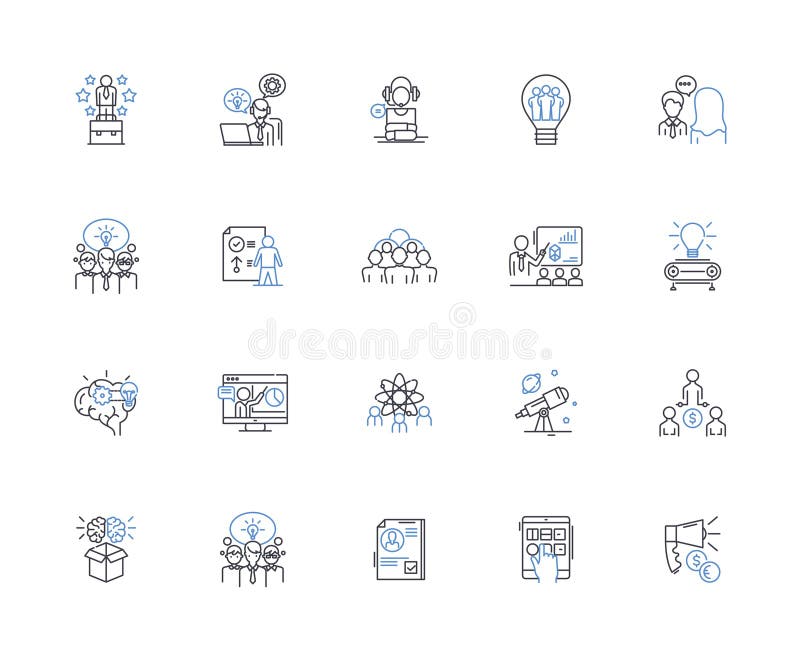 Experimental Launch Line Icons Collection. Inception, Prototype ...
