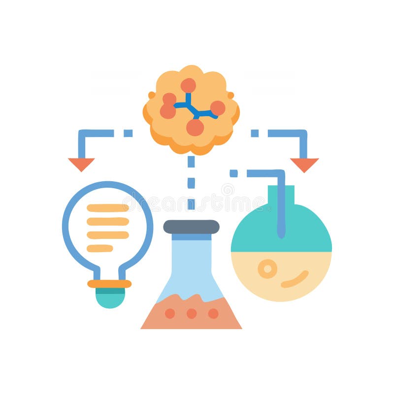 Experimental Learning Icon stock vector. Illustration of knowledge ...