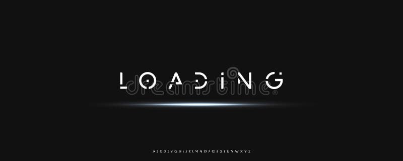 Experimental Loading Typography with Split Geometric Letters and HUD ...