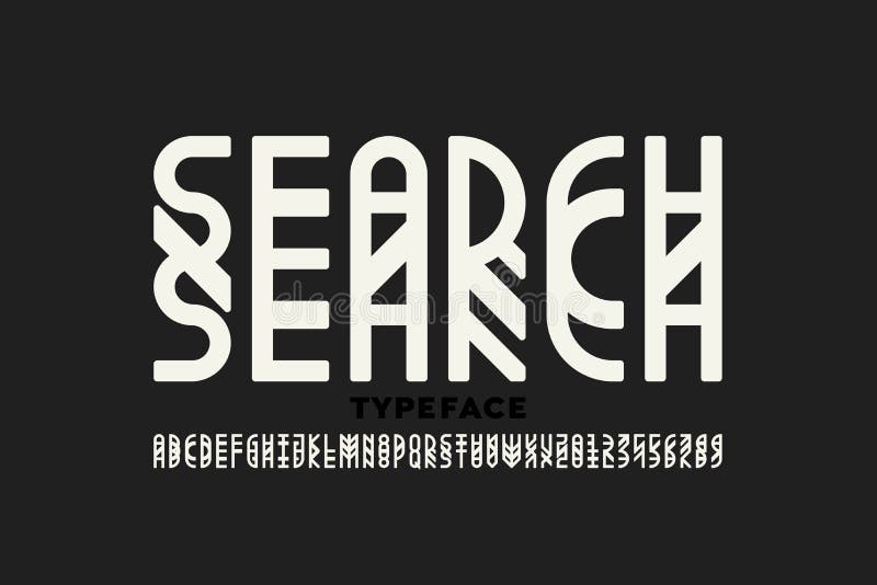 Experimental Style Font Design Stock Vector - Illustration of ...