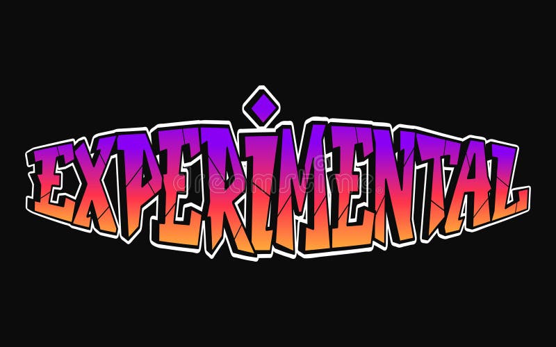 Experimental Word Trippy Psychedelic Graffiti Style Letters. Vector ...