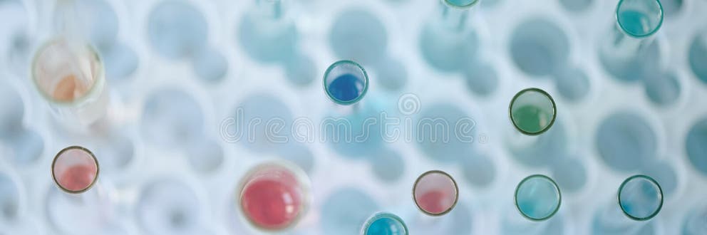 Experimenting with Colorful Liquid Samples in Lab Setting Stock Photo ...