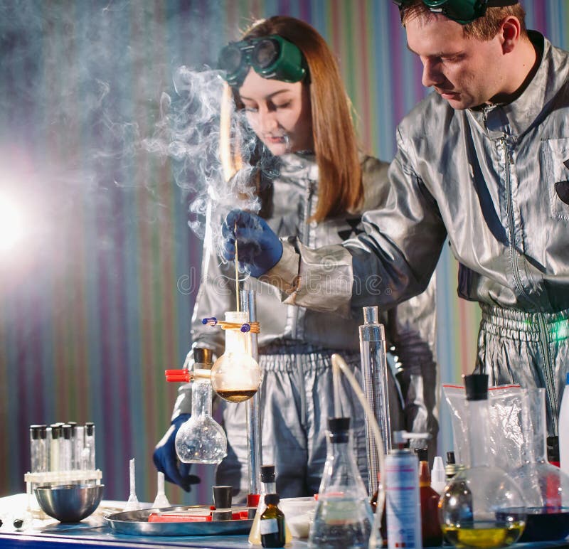 Experiments in a Chemistry Lab. Conducting an Experiment in the ...