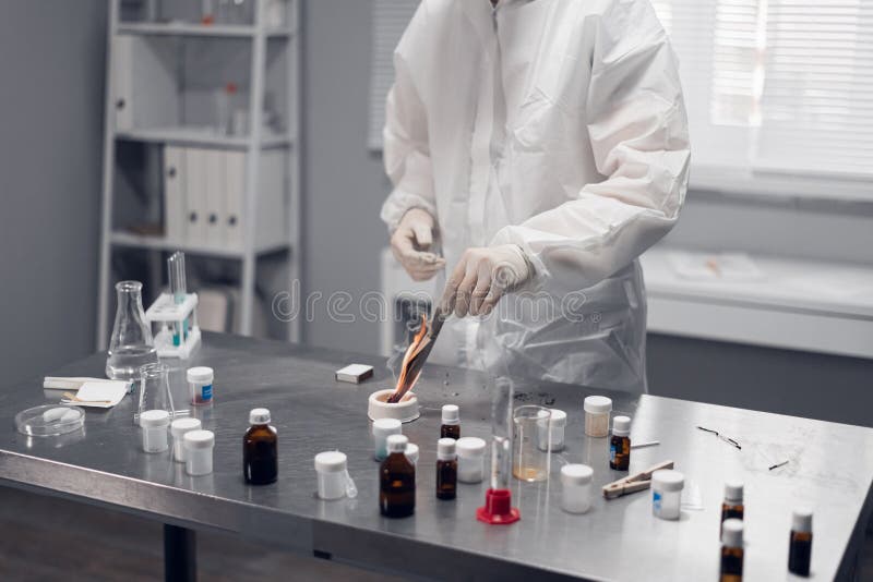 Experiments in a Chemistry Lab. Conducting an Experiment in the ...