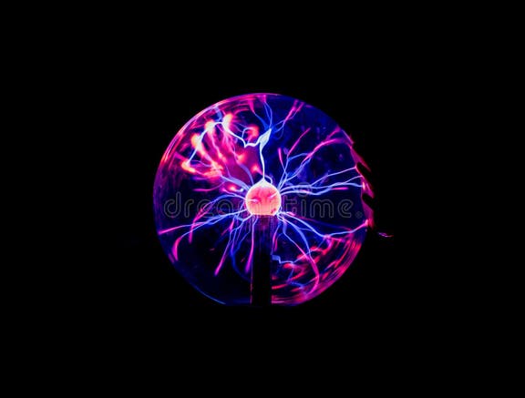 Experiments with Electrostatic Plasma Sphere in the Dark Stock Photo ...