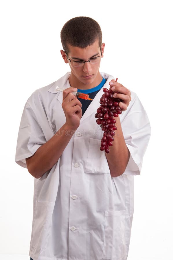 Experiments with Grapes Fruits in Laboratory Stock Image - Image of ...