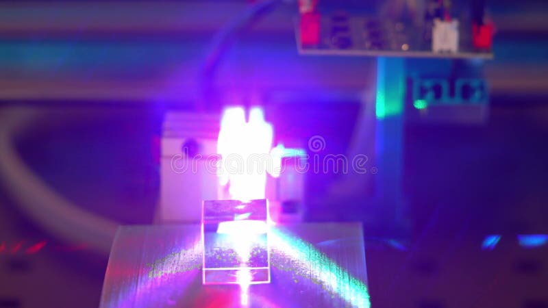 Experiments with a Laser System in the Laboratory. Beam of RGB Laser on ...