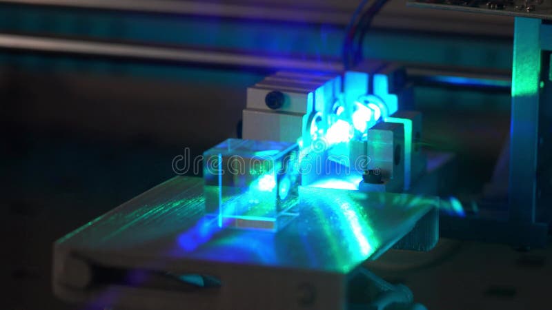 Experiments with a Laser System in the Laboratory. Beam of RGB Laser on ...