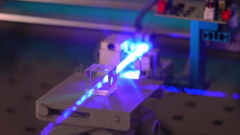 Experiments with a Laser System in the Laboratory. Beam of RGB Laser on ...