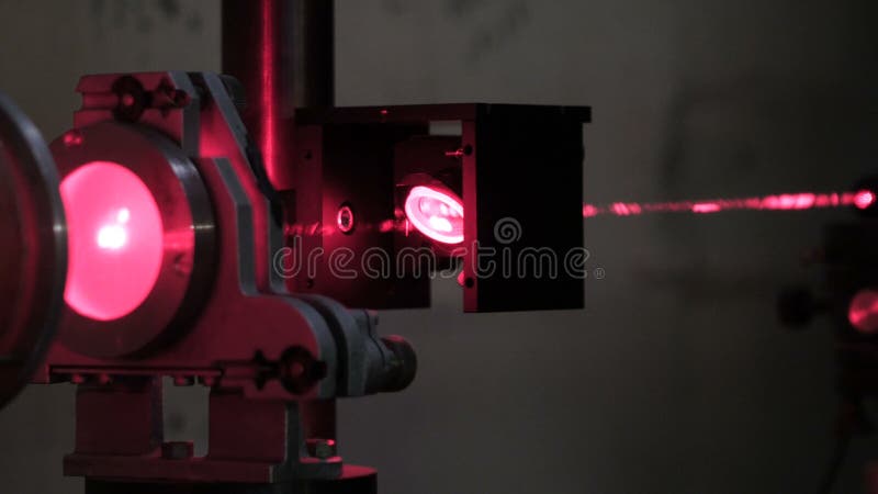 Experiments with a Laser System in the Laboratory. Beam of RGB Laser on ...