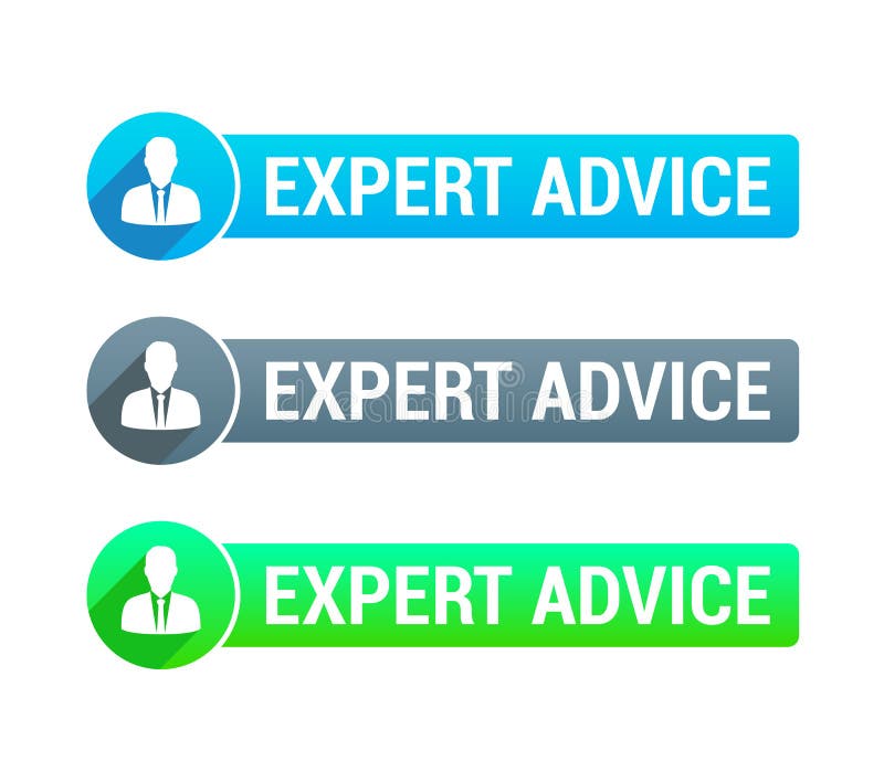 Expert Advice Web Buttons stock vector. Illustration of support - 199092070