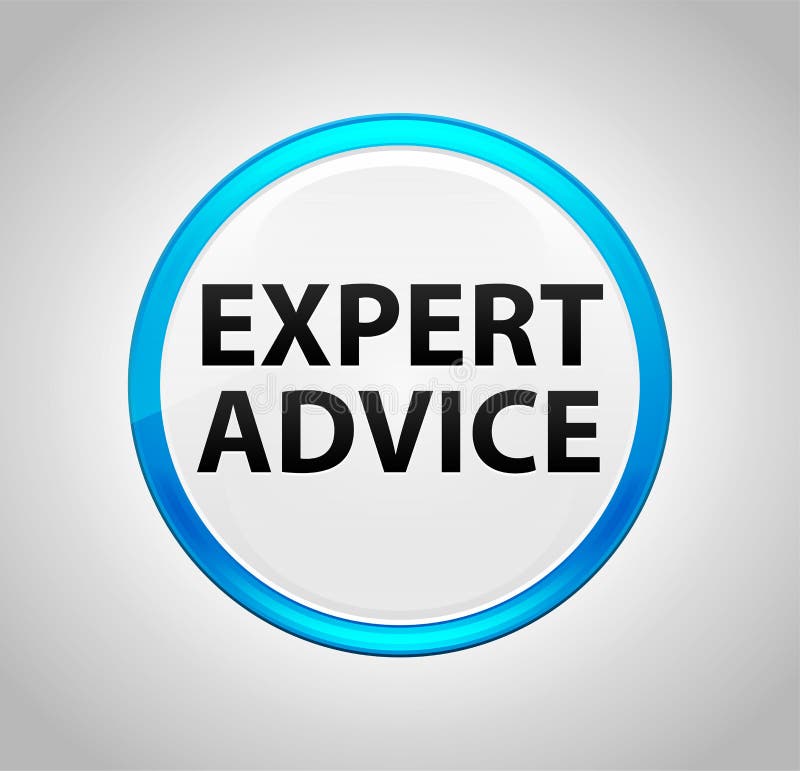 Advice Round Blue Push Button Stock Illustration - Illustration of sign ...
