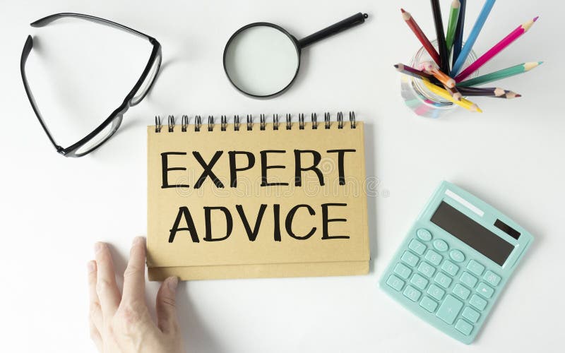 EXPERT ADVICE, Message on the Card Shown Stock Image - Image of guide ...