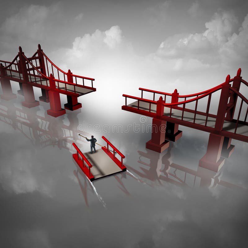 Leadership Bridge stock illustration. Illustration of leadership - 93805889