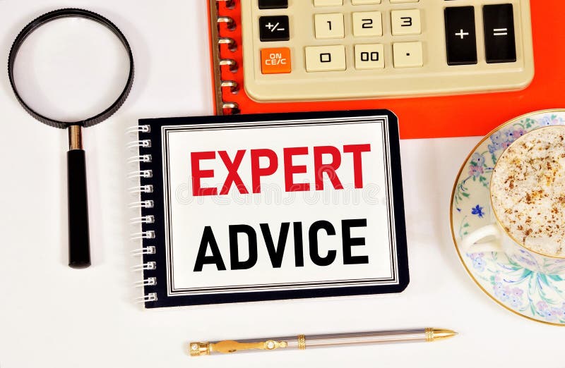 Expert Advice. Text Label on the Notepad Stock Image - Image of ...