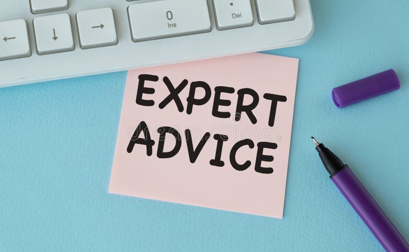 EXPERT ADVICE Text Written on Sticky on Chart with Keyboard Stock Image ...