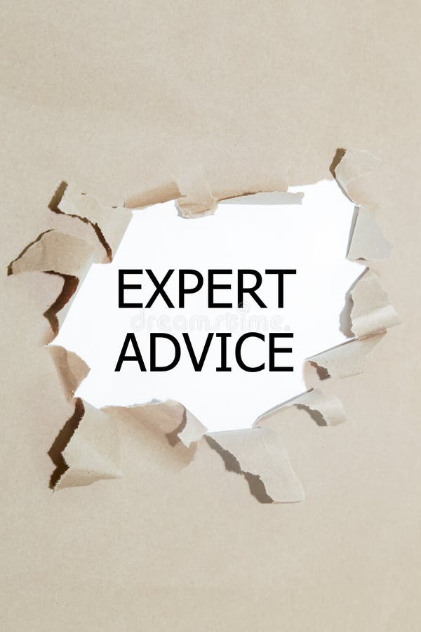 Expert Advice Word Written Under Torn Paper Stock Image - Image of ...