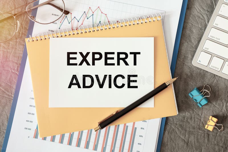 EXPERT ADVICE is Written in a Document on the Office Desk Stock Image ...