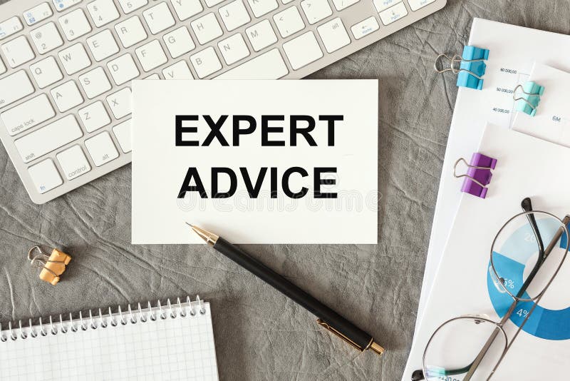 EXPERT ADVICE is Written in a Document on the Office Desk Stock Photo ...