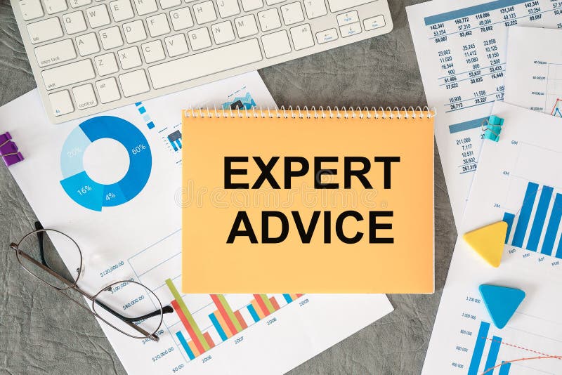 EXPERT ADVICE is Written in a Document on the Office Desk Stock Photo ...