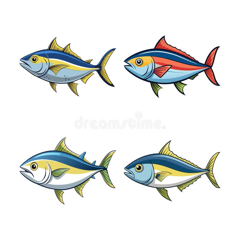 Expert Amberjack Fish Colorful Artwork Design Stock Vector ...