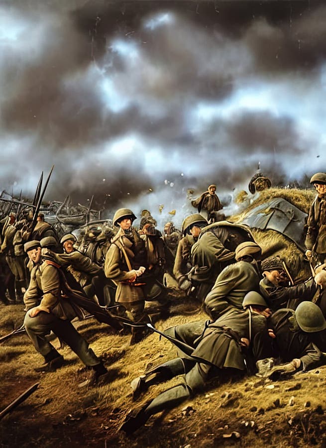 World War II Ca 1942. Fictional Battle Depiction. Generative AI Stock ... World War II Ca 1942. Fictional Battle Depiction. Generative AI Stock ...