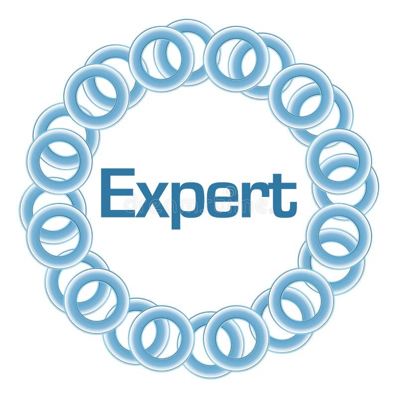 Expert in blue hexagon stock illustration. Illustration of help - 32867247