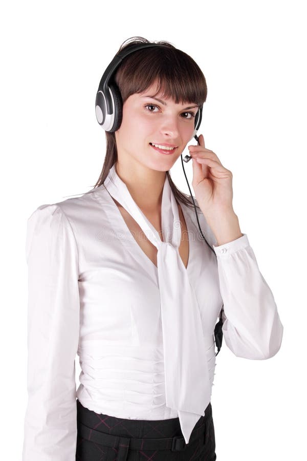 Cute techsupport girl stock image. Image of business, human - 1930741